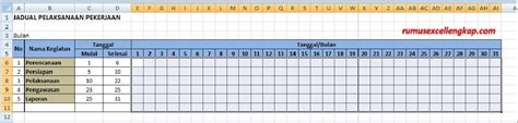 Cara Mudah Dan Cepat Membuat Jadual Kegiatan Dengan Rumus Excel