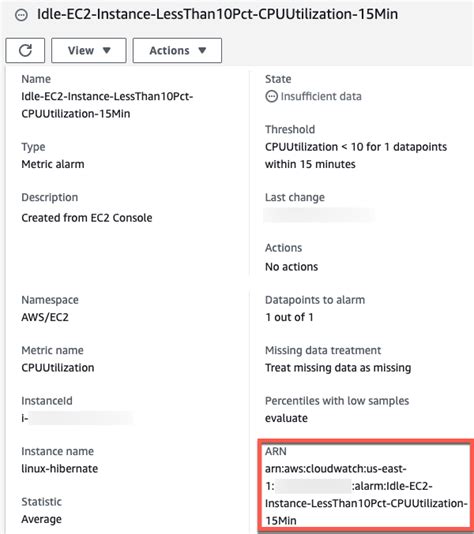 Hibernating Ec2 Instances In Response To A Cloudwatch Alarm Aws