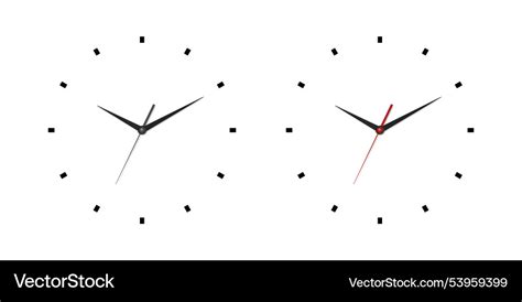 3d Realistic Wall Office Clock Face Set Royalty Free Vector