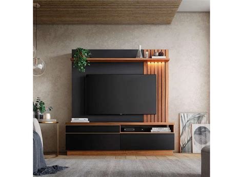 Estante Para Home Theater E Tv Até 70 Polegadas Trancoso Noce E Em