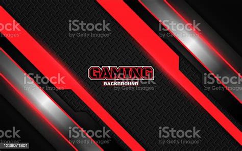 현대 E스포츠 모양과 추상 미래 블랙과 레드 게임 배경 3차원 형태에 대한 스톡 벡터 아트 및 기타 이미지 3차원 형태 E스포츠 가리기 Istock