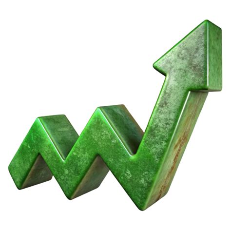 Beautiful Classic Green Upward Trending Graph Cutout Premium 57154533 Png