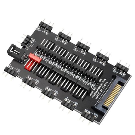 Ventilador De Refrigeración 2 En 1 Hub 5v 3pin Argb Sata Power Multi
