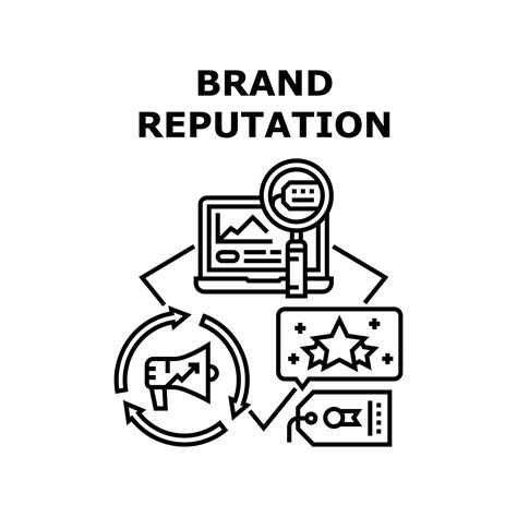Brand Reputation Vector Concept Black Illustration 9906952 Vector Art