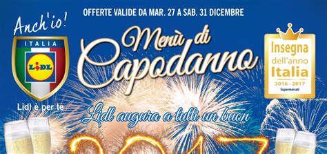 Volantino Lidl Menù di Capodanno dal 27 al 31 Dicembre 2016 Sbircia