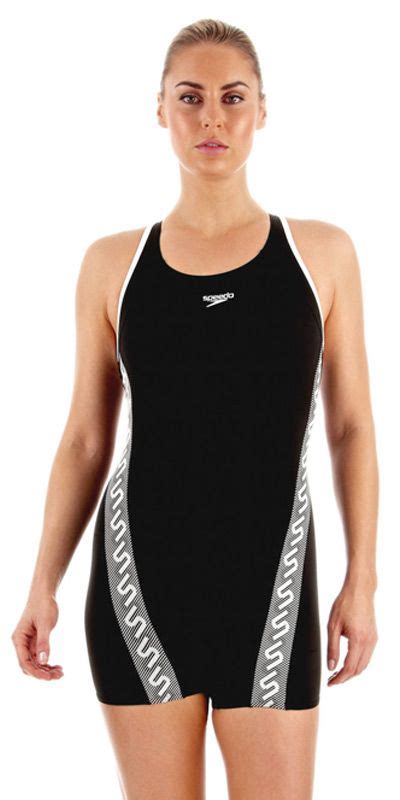 Damen Badeanzug Mit Bein Chlorresistent Monogram Legsuit Endurance