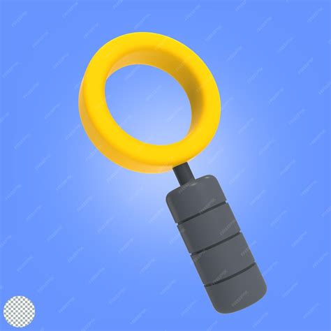 Premium Psd Magnifying Glass 3d Illustration Isolated Research Icon