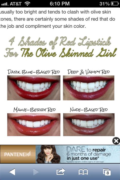 Olive Complexion Lipsticks