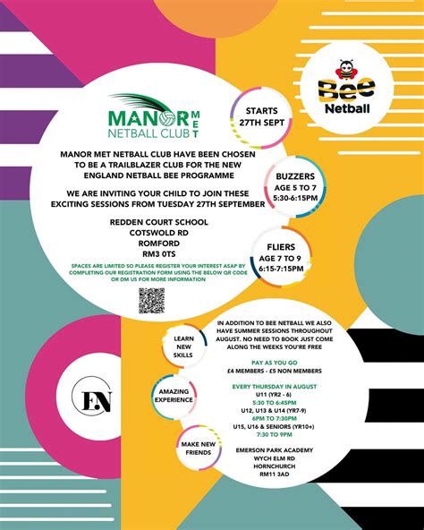 💚 Manor Met 🏐 Bee Netball 🐝 We Manor Met Netball Club