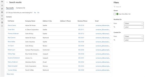 New Dynamics Search Functionality Intelligent Search Experience