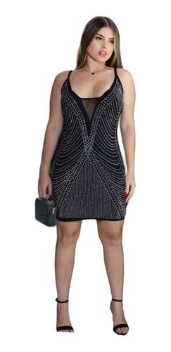 Vestido Strass Luxo Balada Brilho Feminino Bojo Reveillon