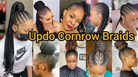 Cornrow Updo Hairstyles For Black Hair