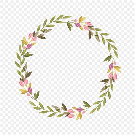 원형 꽃 프레임 수채화 스타일 꽃 틀 수채화 Png 일러스트 및 벡터 에 대한 무료 다운로드 Pngtree