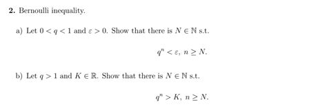 Solved Bernoulli Inequality A Let Chegg Com