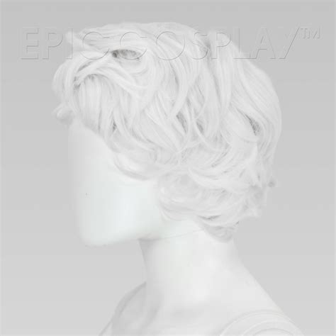 Aion 11 Inch Classic White Curly Short Cosplay Wig