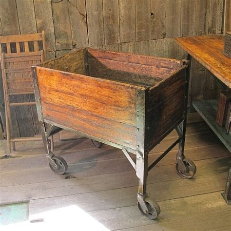 Vintage Industrial Wooden Foundry Cart By Industrialartifact 39900