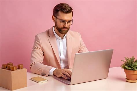 Flat 3d Isometric Businessman As A Programmer Working On Laptop To
