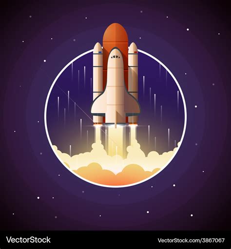 Space Shuttle Launch Royalty Free Vector Image