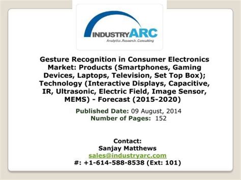 Gesture Recognition In Consumer Electronics Market High Applications