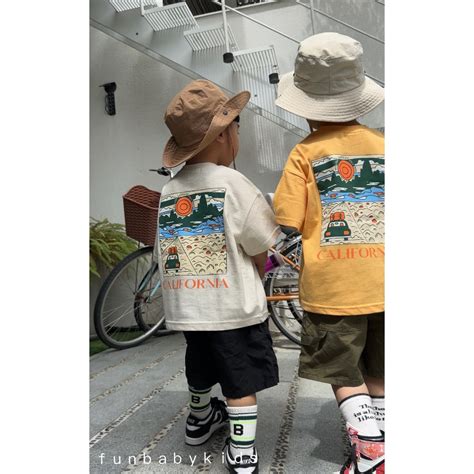 台南出貨 正韓加州風景親子裝 正韓親子裝 一家三口 一家四口 全家福 親子裝 母子裝 父子裝 母女裝 韓國童裝現貨 蝦皮購物