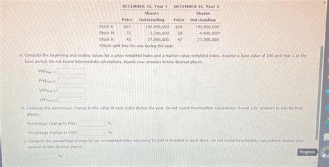 A Compute The Beginning And Ending Values For A
