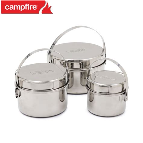 Campfire 6pc Stainless Steel Pot Set Compleat Angler And Camping World