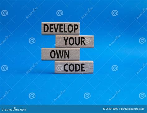 Develop Your Own Code Symbol Concept Words Develop Your Own Code On