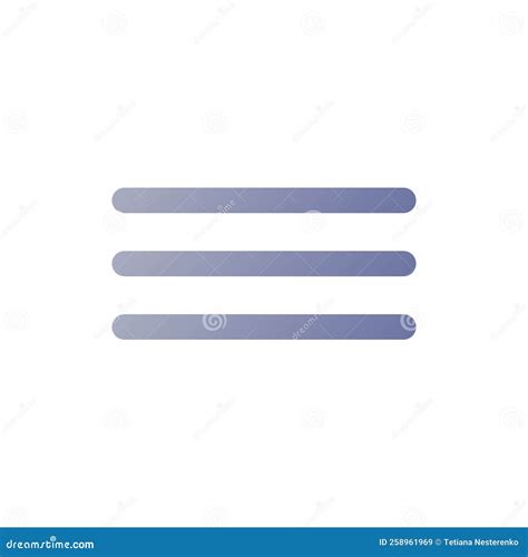 Hamburger Menu Button Pixel Perfect Flat Gradient Color Ui Icon Stock