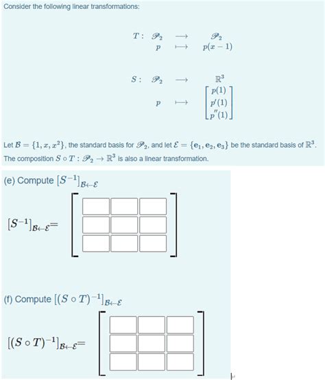 Solved Consider The Following Linear Transformations T P2