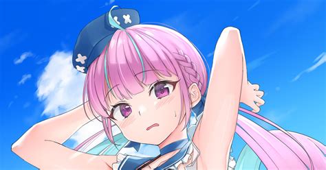 バーチャルyoutuber 水着あくたん もとらくのイラスト Pixiv