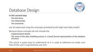 Database Design Conceptual Logical And Physical Design Unit 2 Part 2 PPTX