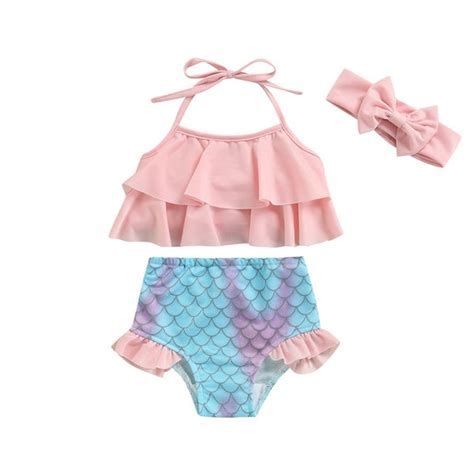 Mermaid Ruffle Top Bikini Hazel And Bo