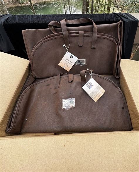 Jm Clothes Qvc It All Commuter Garment Bag Faux Suede Joy Mangano Brown