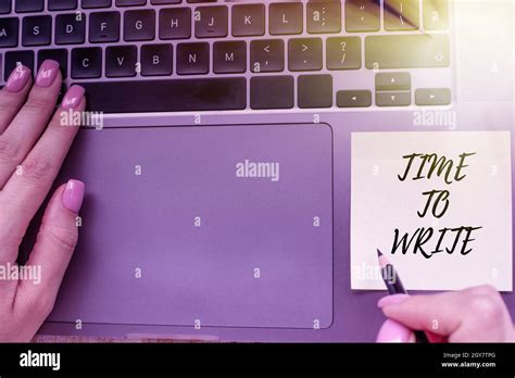 Inspiration Showing Sign Time To Write Word Written On To Record Something Or To Express An