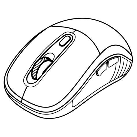Wireless Computer Mouse Line Art Illustration 65749870 Vector Art At Vecteezy