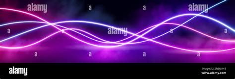 Neon Audio Voice Frequency Wave And Abstract Sound Light Vector