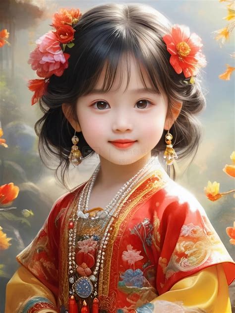 女孩ai数字艺术 手绘插画古装女孩 Ai人像免费下载格式1080像素编号64414001 千图网