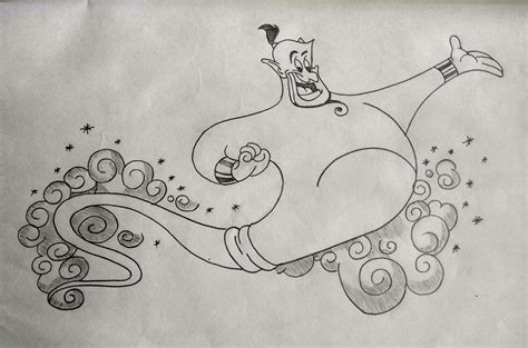 Genie Drawing Drawings Easy Drawings Art