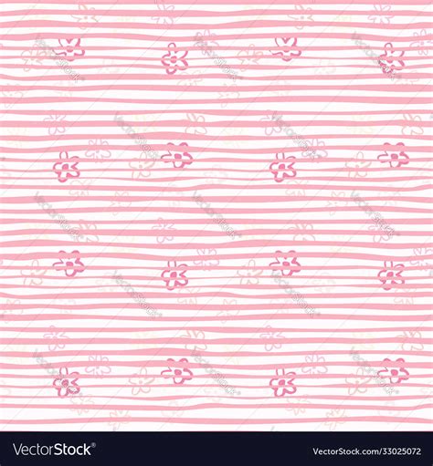 Floral Seamless Minimalistic Pattern With Little Vector Image