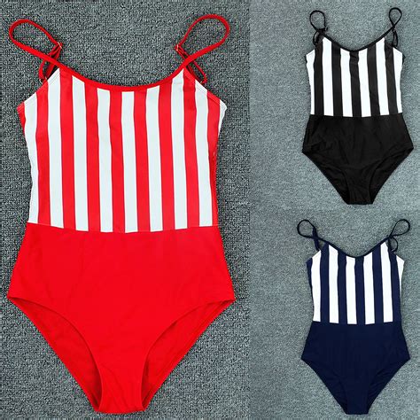 Edhitnr Swim Suits For Women 2024 Spring Fashion Striped Pattern One