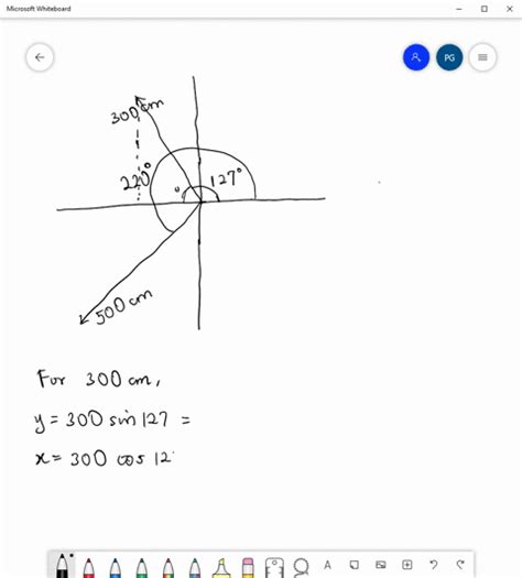 find the scalar x and y components of the following displacements in