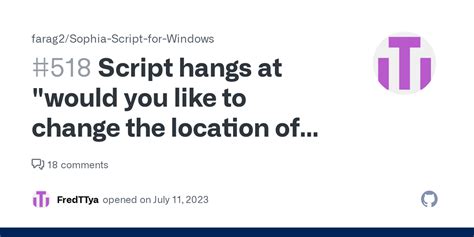 Script Hangs At Would You Like To Change The Location Of Your Folders