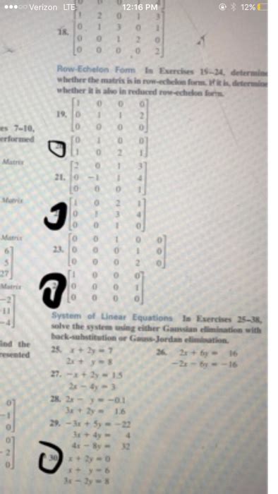 Solved Row Echelon Form In Exercises 19 24 Whether The Chegg Com