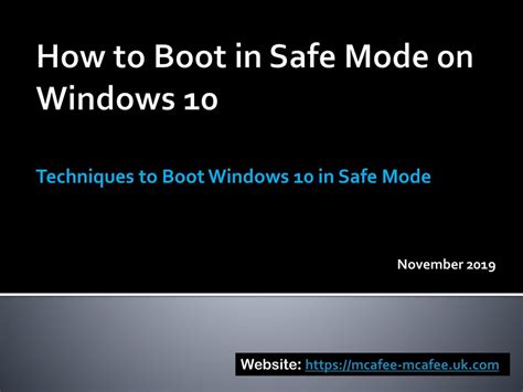 PPT How To Boot In Safe Mode On Windows 10 PowerPoint Presentation Free Download ID 8920389