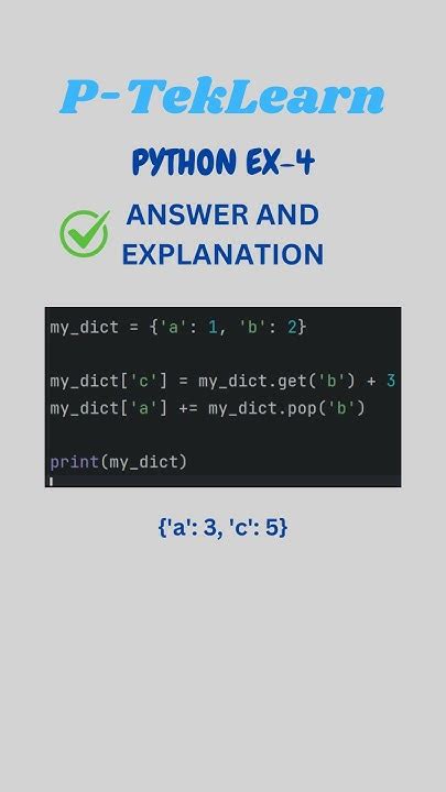 Python Ex 4 Answer And Explanation Python Coding Exercises Pteklearn