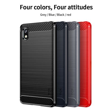 For Sony Xperia Ace 3 MOFI Gentleness Brushed Carbon Fiber Soft TPU