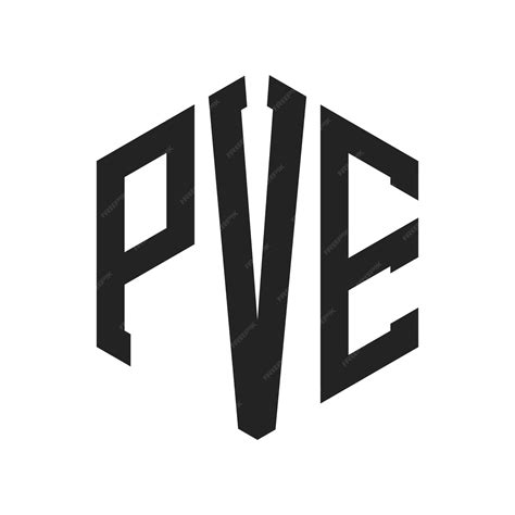 Pve Logo Design Initial Letter Pve Monogram Logo Using Hexagon Shape