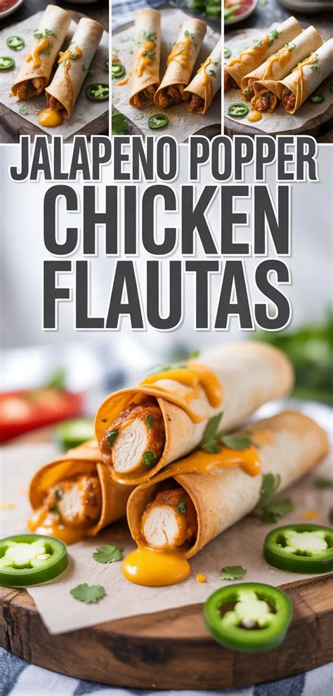 Jalapeno Popper Chicken Flautas Recipe