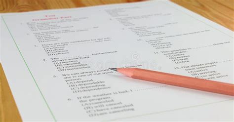 English Multiple Choice Test Stock Image Image Of White Toefl 123420711