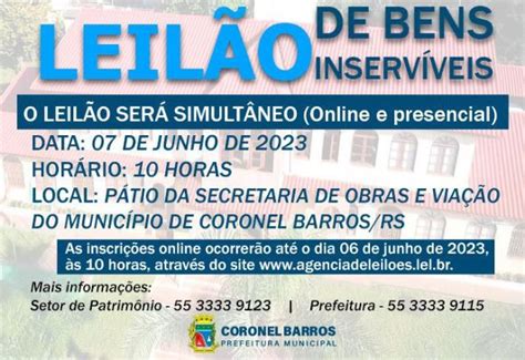 Notícia Prefeitura RealizarÁ LeilÃo De Bens MÓveis InservÍveis Em